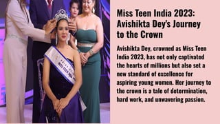 Miss Teen India Winner 2023 Avishikta Dey | PDF