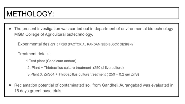 BIORECLMATION RECLAMATION OF ALKINE AND.SALINE SOIL | PPT