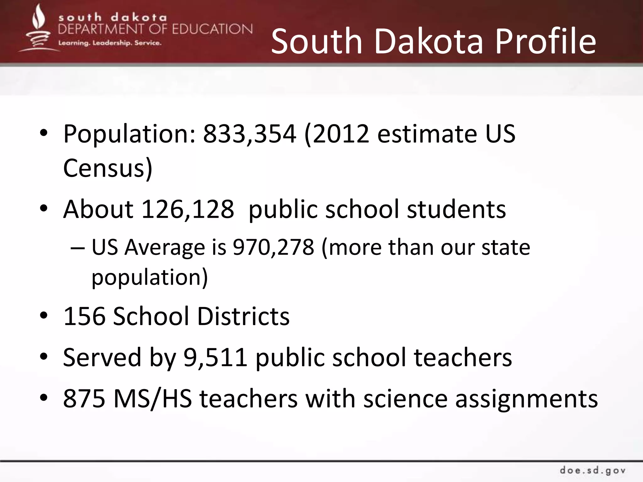 A vision of science education in sd shaw | PPT
