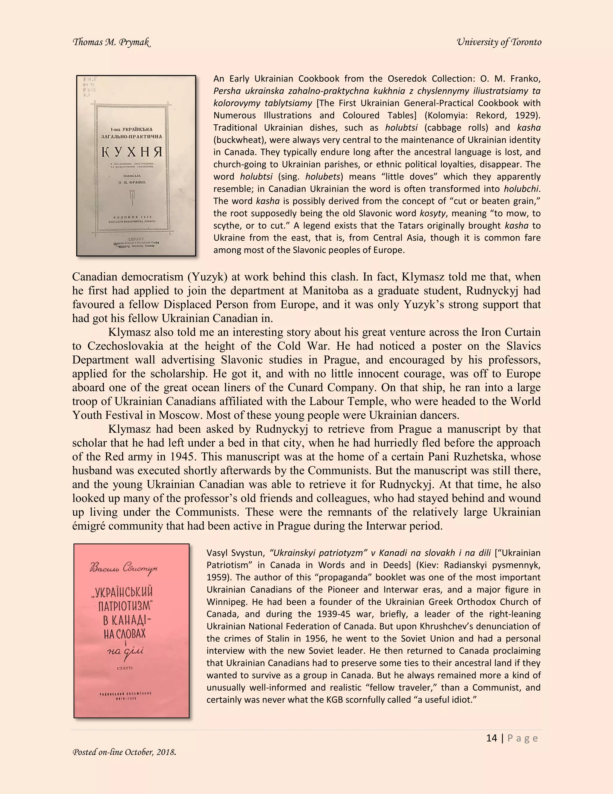 A visit to the ukrainian museum and library | PDF