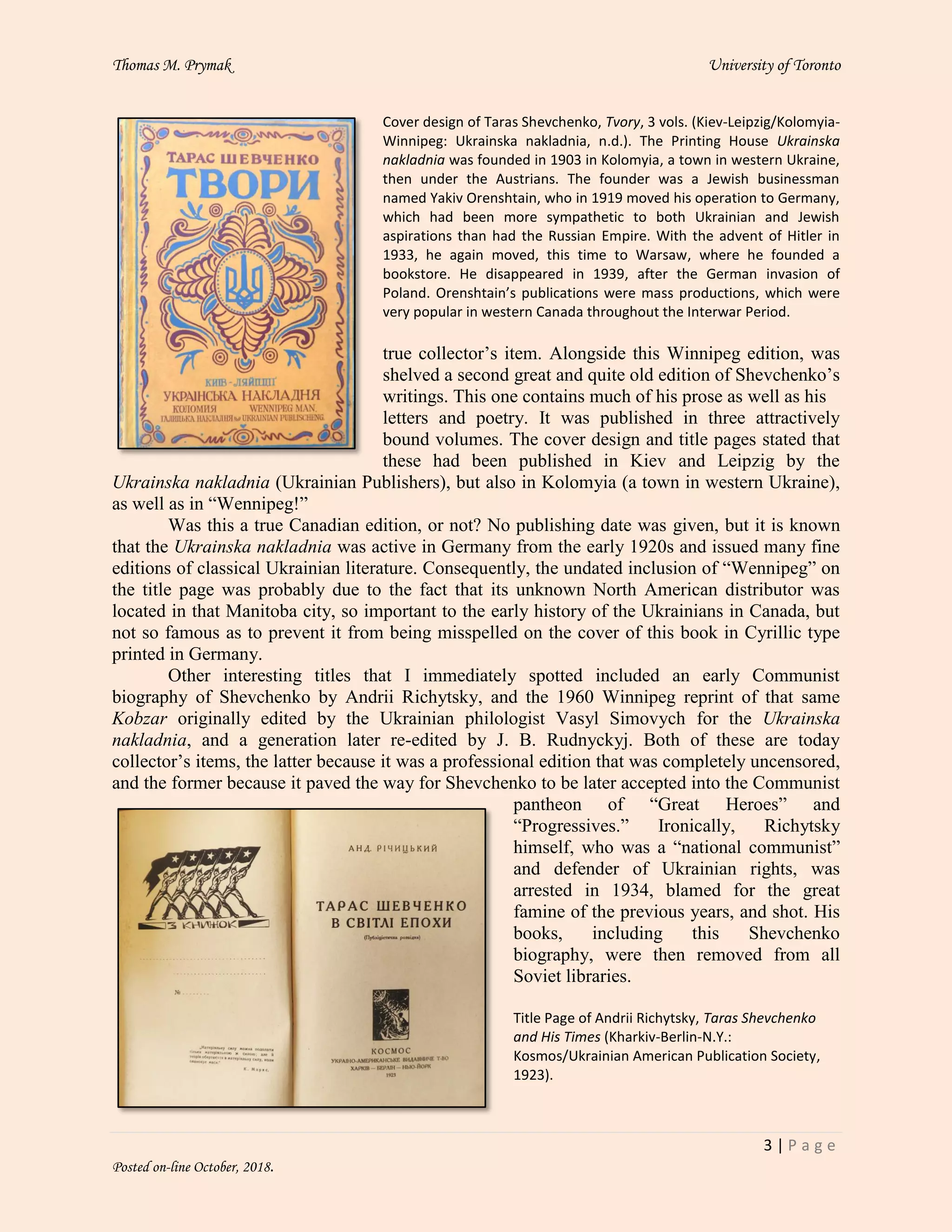 A visit to the ukrainian museum and library | PDF