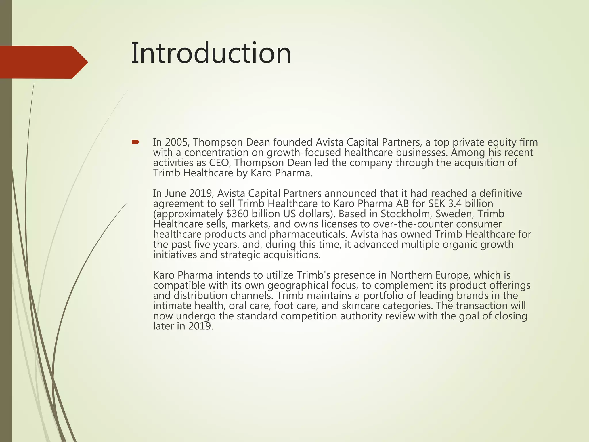 Avista and Karo Pharma Sign Definitive Trimb Acquisition Agreement | PPT