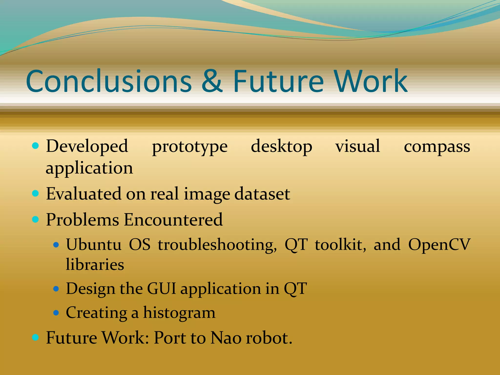 A visual compass for robot soccer | PPTX