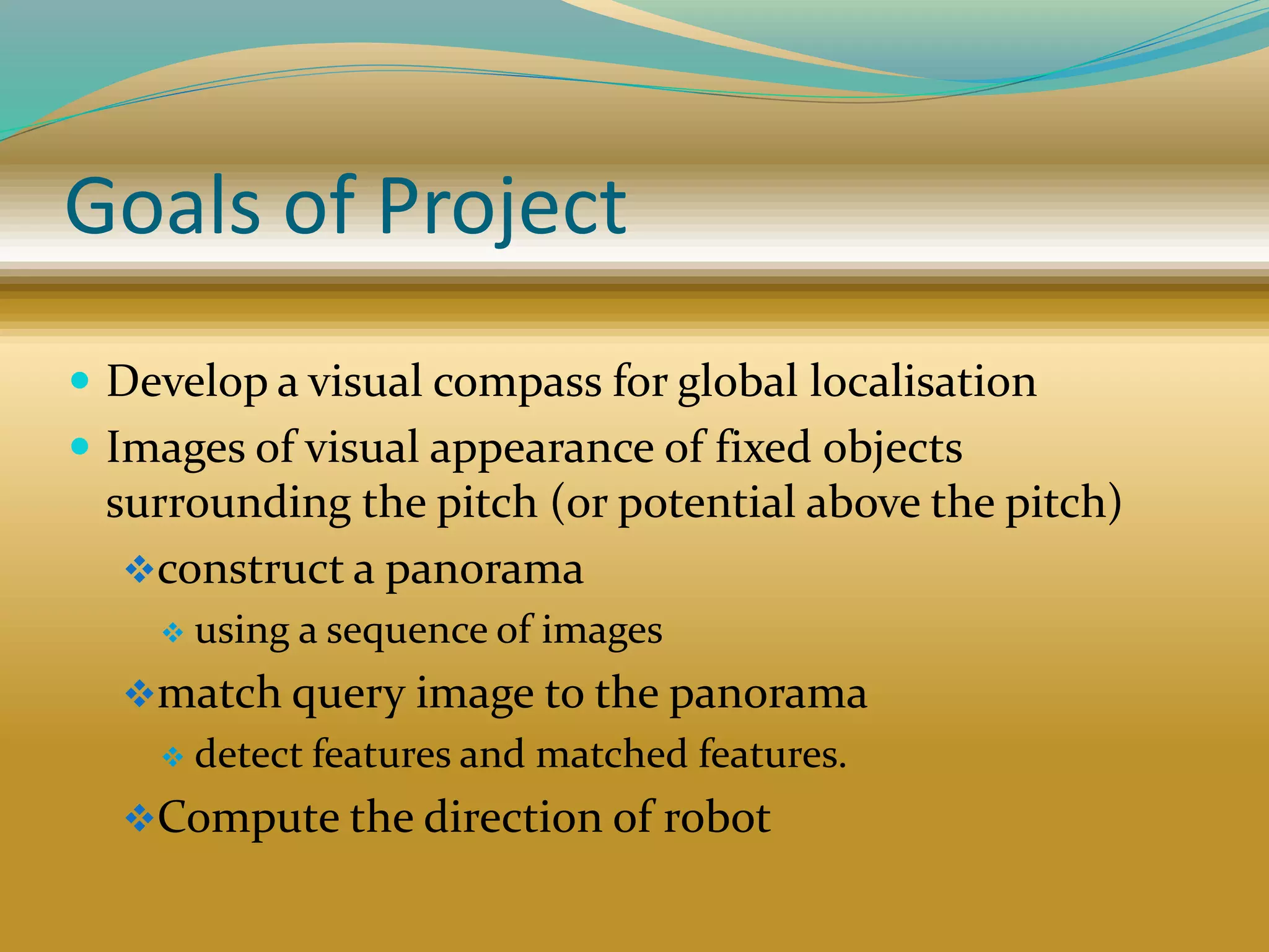 A visual compass for robot soccer | PPTX
