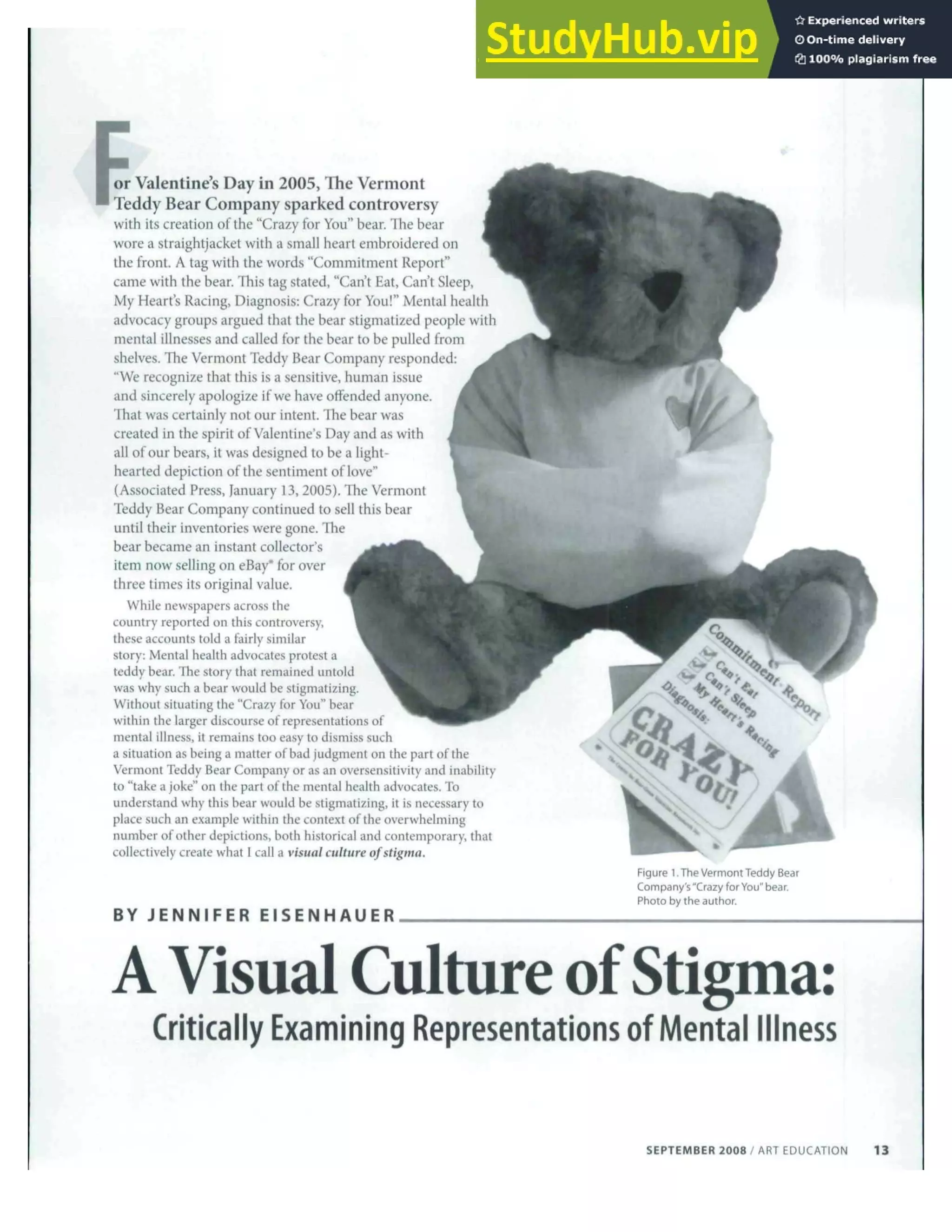 A Visual Culture of Stigma Critically Examining Representations of ...