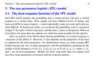 A visual guide to item response theory | PDF