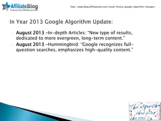 A visual history of google algorithm changes | PPT