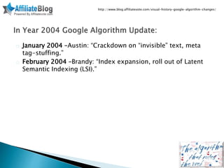 A visual history of google algorithm changes | PPT