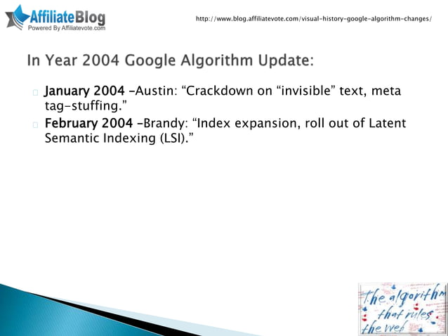 A visual history of google algorithm changes | PPT