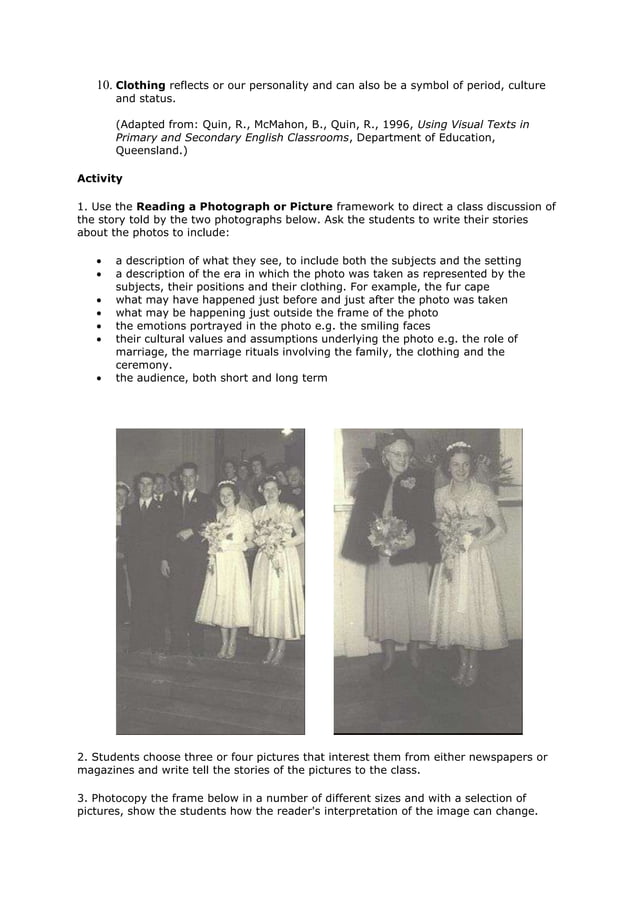 A visual literacy unit for students in years 7 and 8 | DOCX | Art and ...