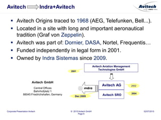 Avitech corporatepresentation jul2015-linkedin | PDF