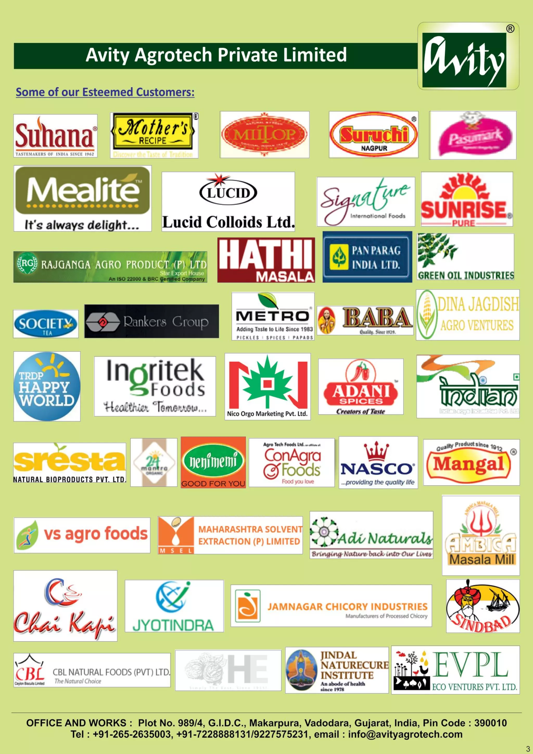 Avity complete company profile and product range | PDF