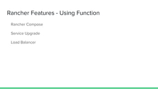 Rancher 快速打造叢集的解決方案 | PPTX | Computing | Technology & Computing
