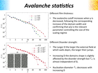 Nucleation and avalanches in film with labyrintine magnetic domains | PPT
