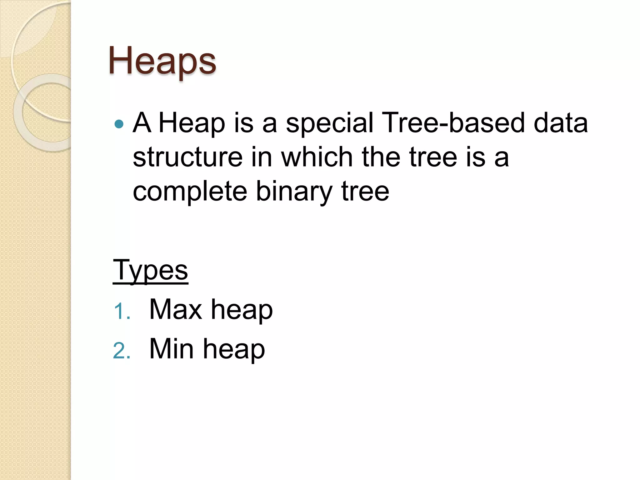Heap types & Trees | PPTX