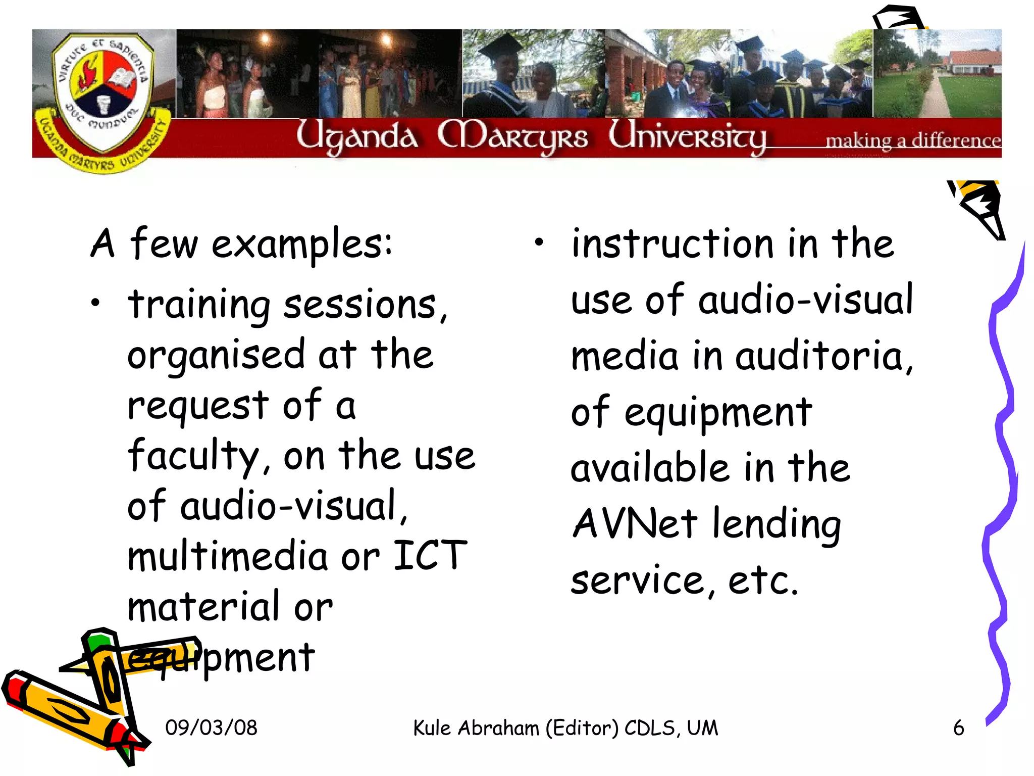 Audio Visual Learning Materials-Production and Management Training 1 | PPT