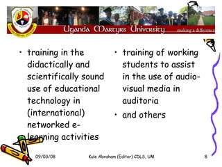 Audio Visual Learning Materials-Production and Management Training 1 | PPT