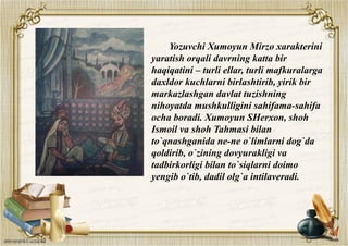 AVLODLAR DAVOMI HUMOYUN VA AKBAR OBRAZLARI.pptx