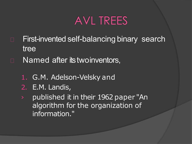 Avl tree ppt | PPTX