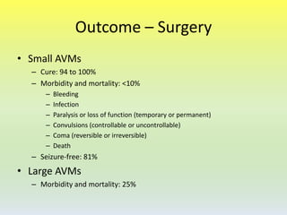 Arteriovenous Malformation (AVM) of Brain | PPTX