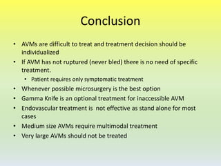Arteriovenous Malformation (AVM) of Brain | PPTX
