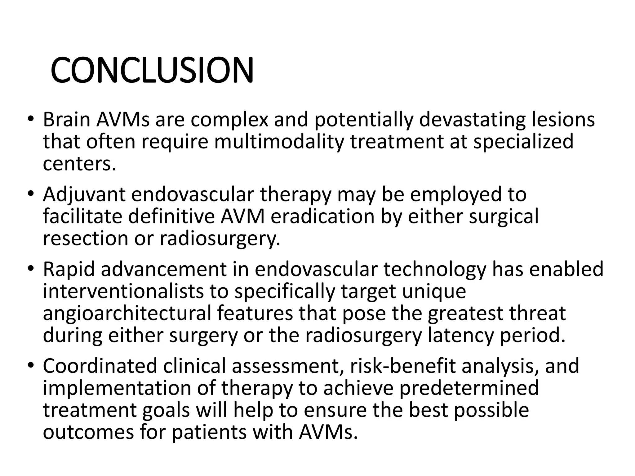 Brain AVM (ArterioVenous Malformation) Managment.pptx