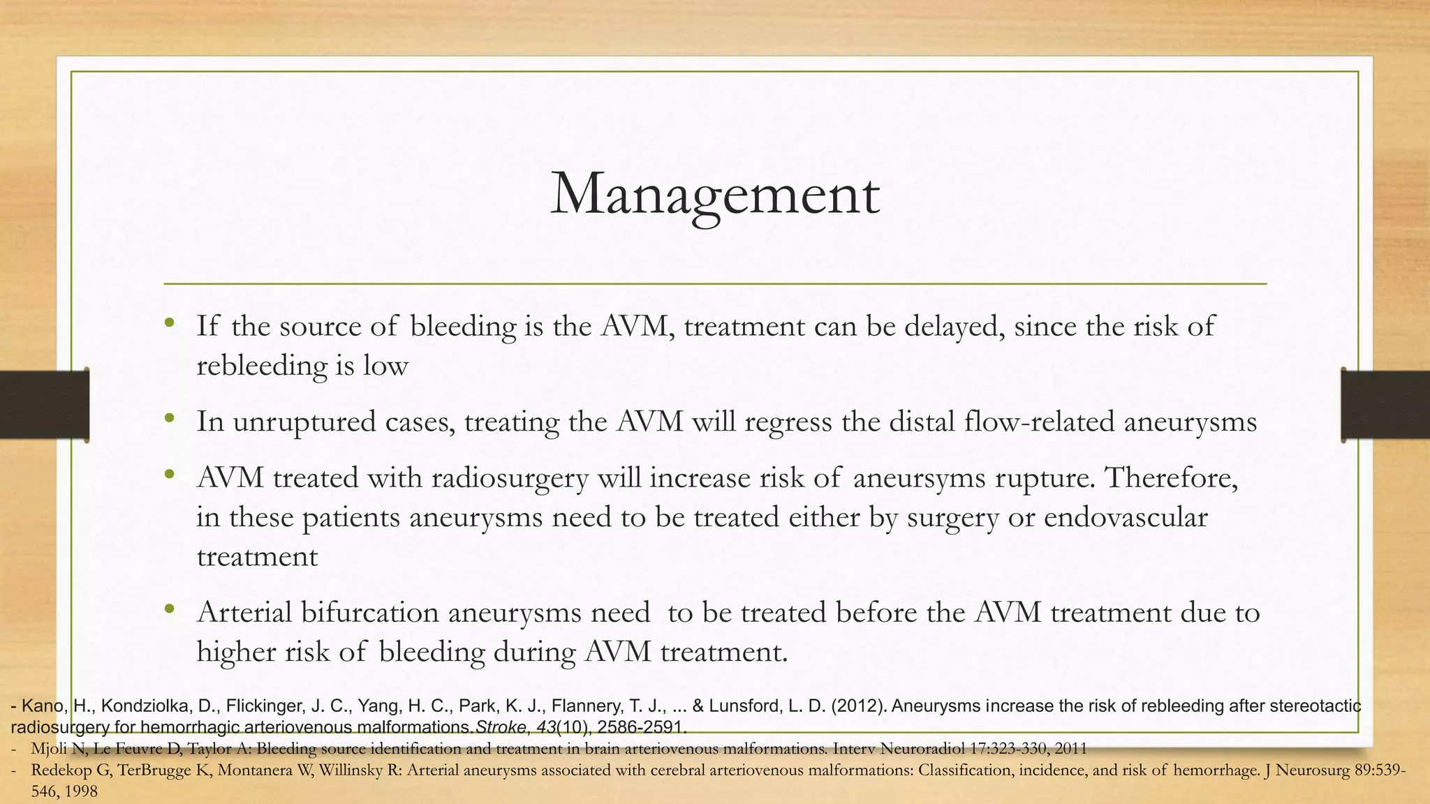 Brain AVM related aneurysms | PPTX