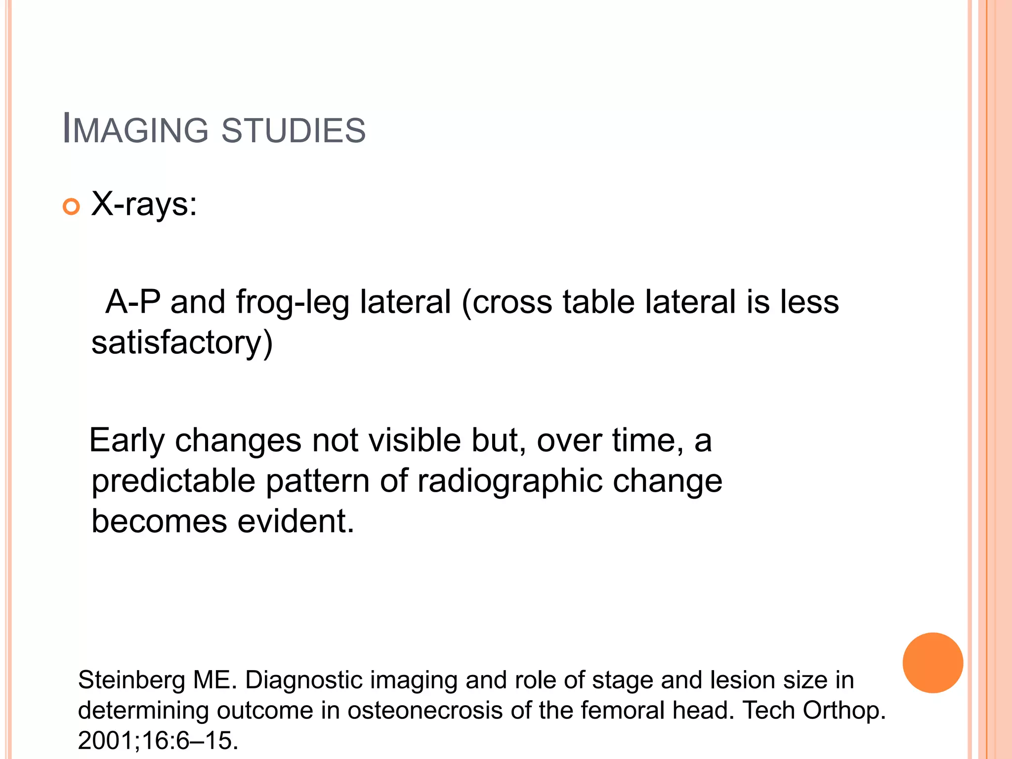 Avascular Necrosis of the Femoral Head | PPTX