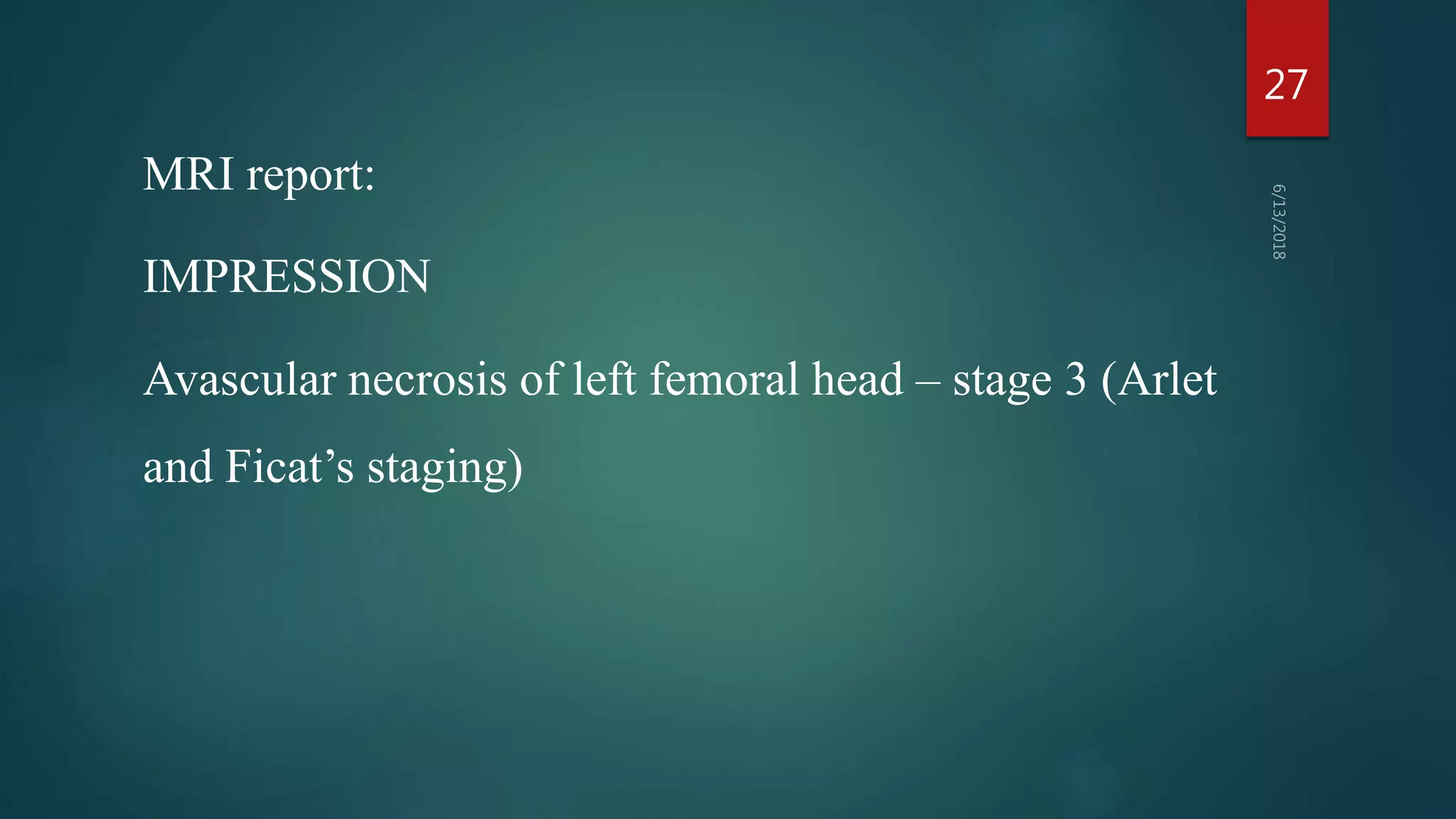 AVASCULAR NECROSIS | PPTX