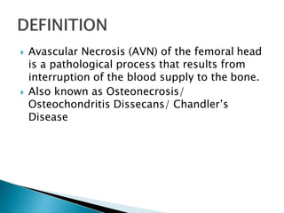 Avascular necrosis of femur | PPTX