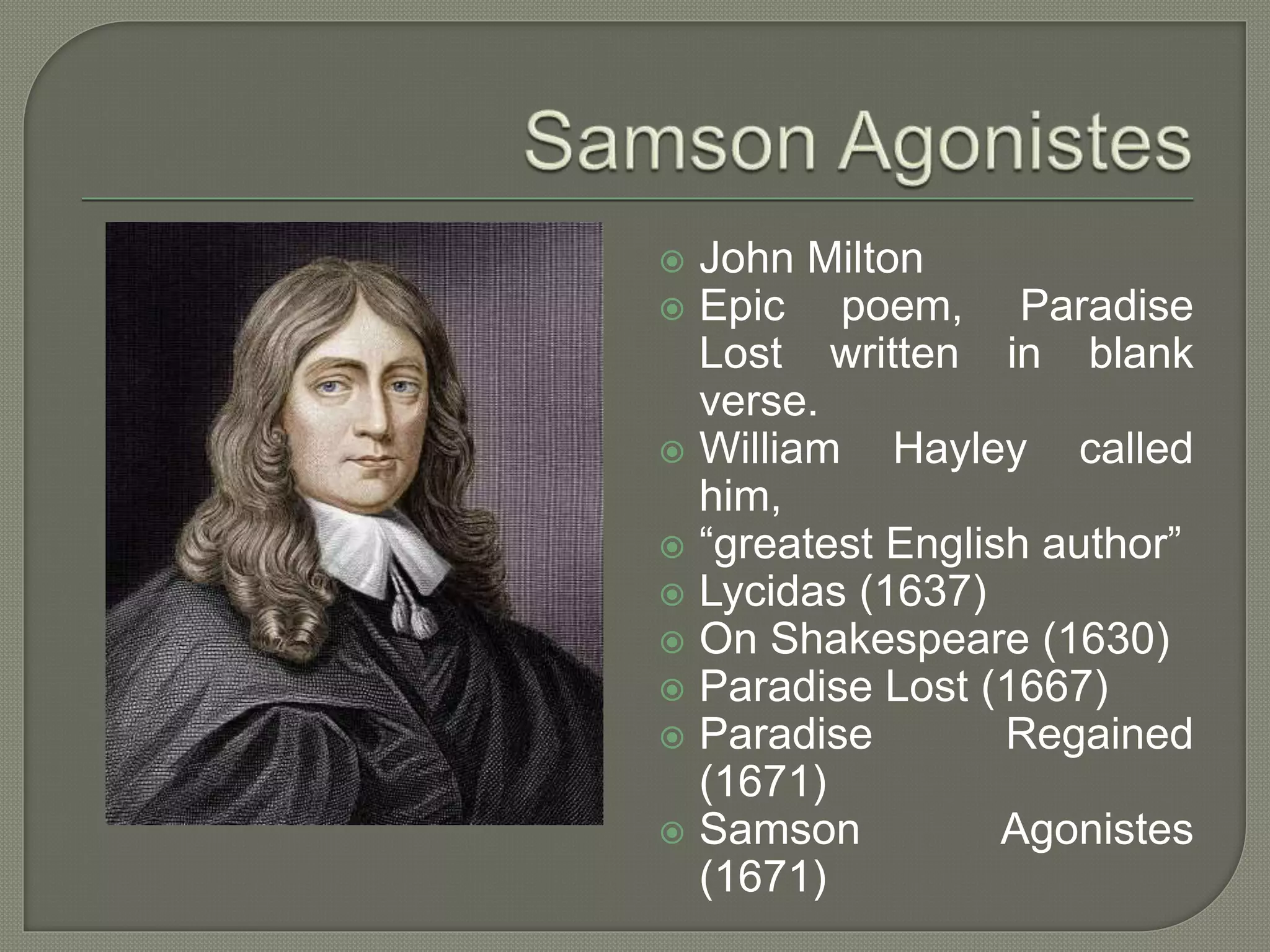 Hamlet and Samson Agonist as a tragedy | PPTX | Poetry | Books and ...