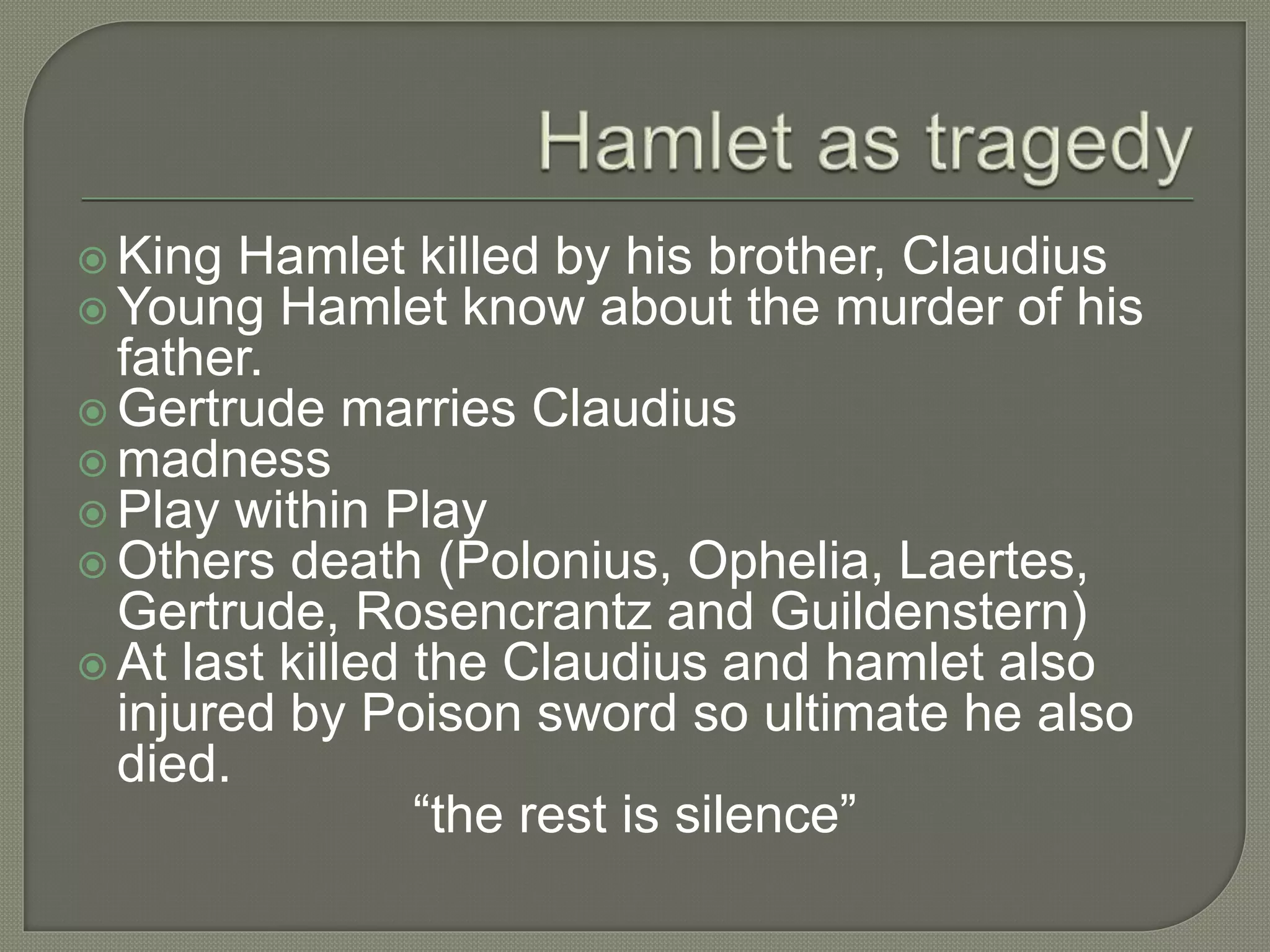 Hamlet and Samson Agonist as a tragedy | PPTX | Poetry | Books and ...