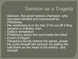 Hamlet and Samson Agonist as a tragedy | PPTX | Poetry | Books and ...