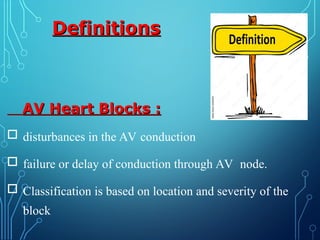 lecture on AV conduction defect of heart | PPT