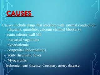 lecture on AV conduction defect of heart | PPT