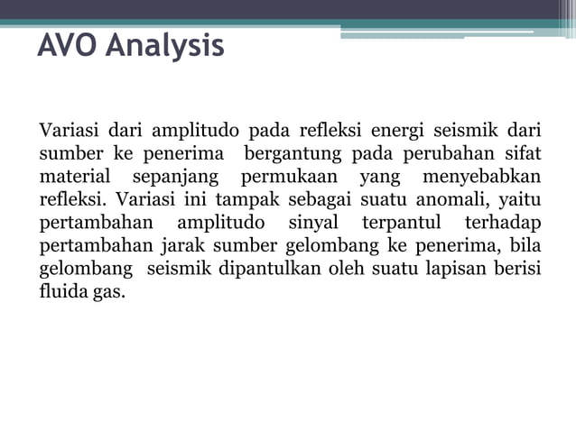 Avo Analysis And Spectral Decomposition Ppt