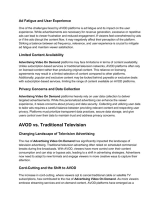 AVOD_ The Rise of Ad-Supported Video Streaming Platforms | PDF