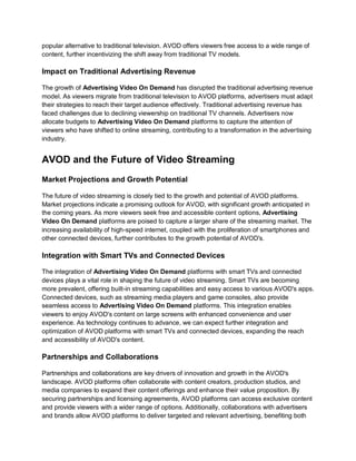 AVOD_ The Rise of Ad-Supported Video Streaming Platforms | PDF