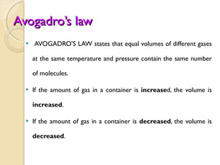 Avogadro's law | PPT