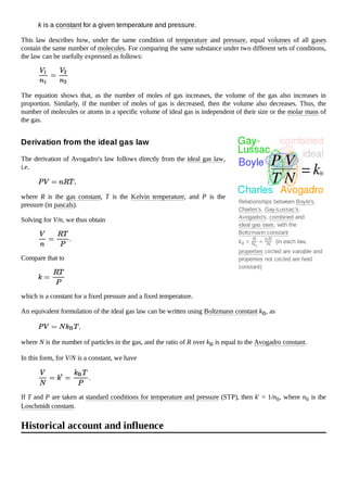 Avogadro's law | PDF