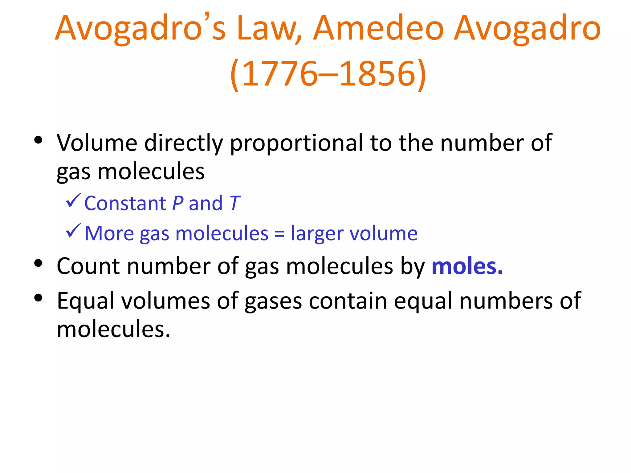 Avogadros law and Ideal Gas Law.ppt