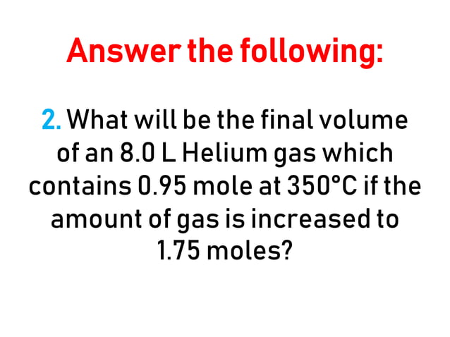 Avogadros law and Ideal Gas Law.ppt | Chemistry | Science