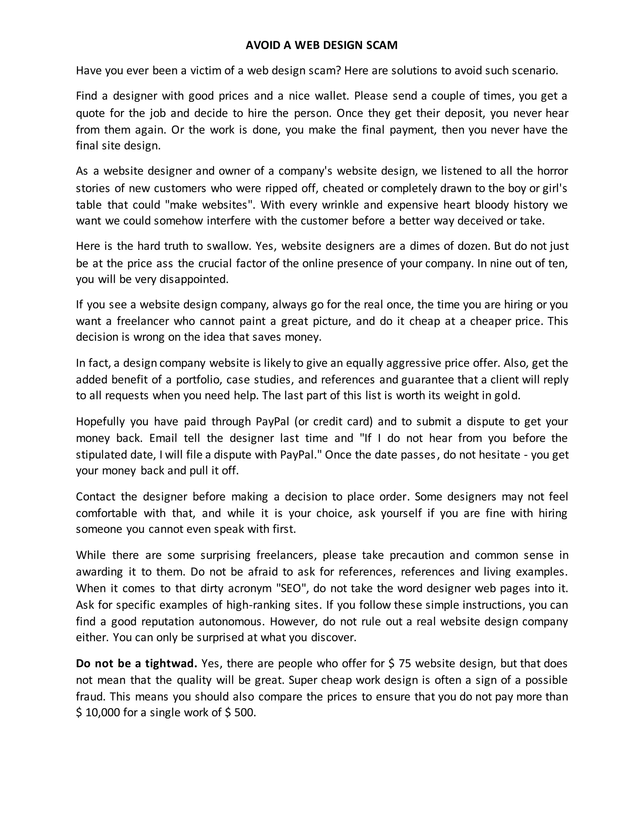 Orfeostory Complaints & Scams | DOCX