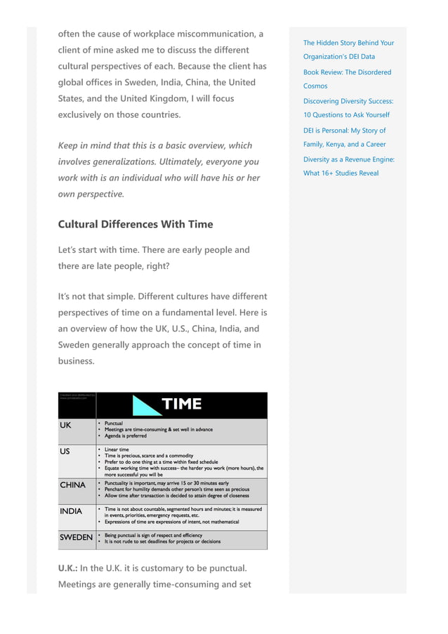 Avoid Bad Meetings: Understand Cultural Differences of Time, Hierarchy and Decision Making | PDF
