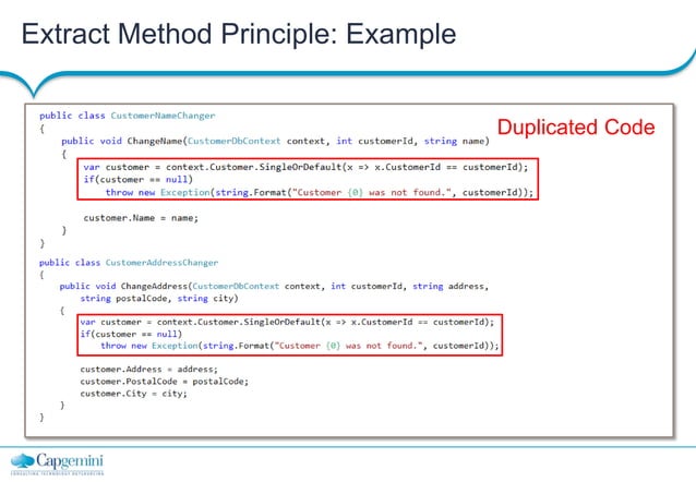 Avoid code duplication! Principles & Patterns | PPT