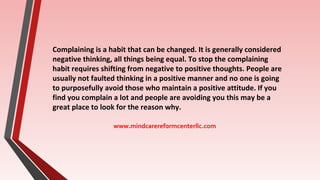 Avoid Complaining | PPT