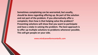 Avoid Complaining | PPT