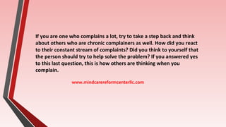 Avoid Complaining | PPT