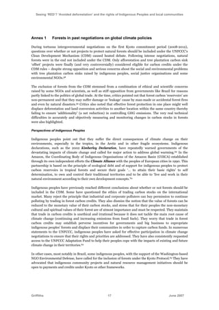 Avoided deforestation and the tights of indigenous and local ...