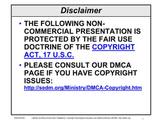 Lawfully Avoiding Government Obligations Course, Form #12.040